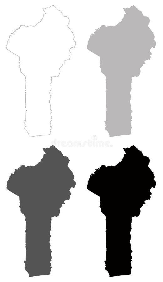 Benin Map - Country in West Africa Stock Vector - Illustration of white ...