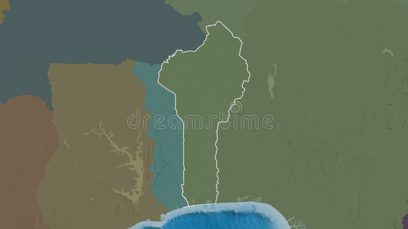 Benin - Overview. Administrative Stock Illustration - Illustration of ...