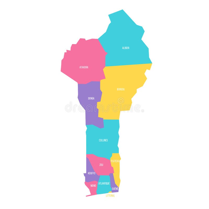Benin Political Map of Administrative Divisions Stock Vector ... Benin Political Map of Administrative Divisions Stock Vector ...