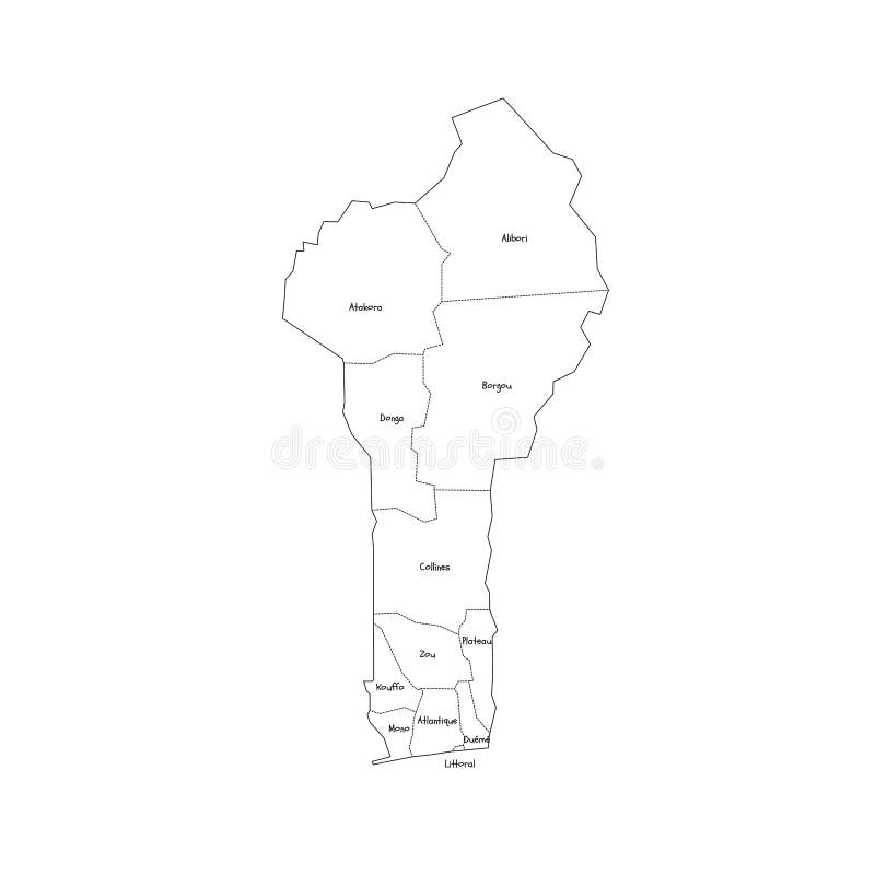 Benin Political Map of Administrative Divisions Stock Vector ... Benin Political Map of Administrative Divisions Stock Vector ...