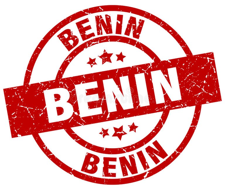 Benin red round stamp stock vector. Illustration of round - 94470897