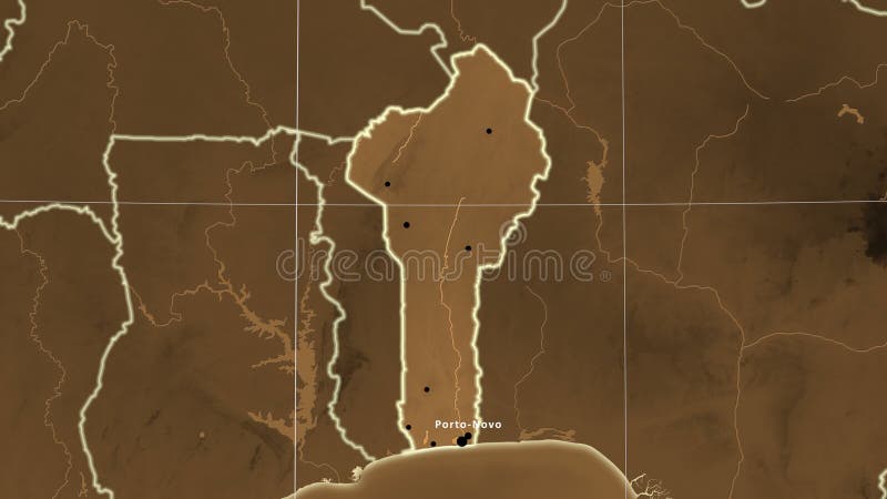 Benin - Tint. Composition, Borders Stock Illustration - Illustration of ...