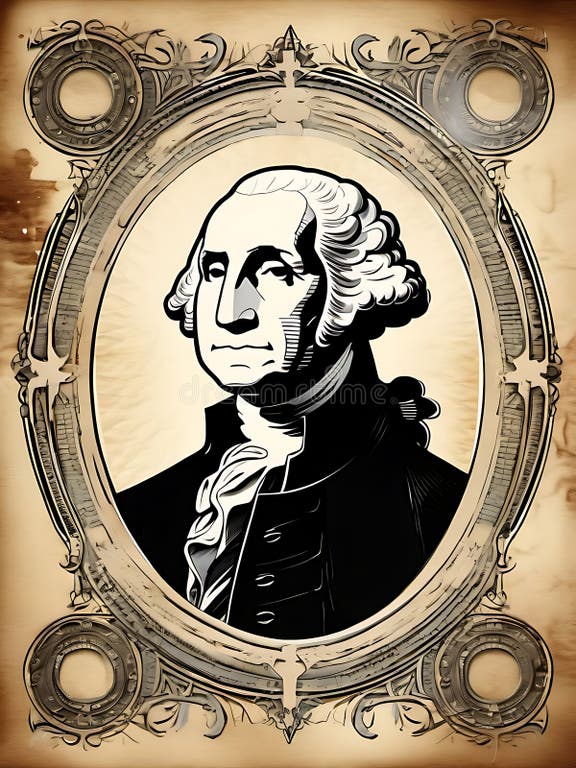 Benjamin Franklin Portrait Illustration Paper Scroll Stock Illustration ...