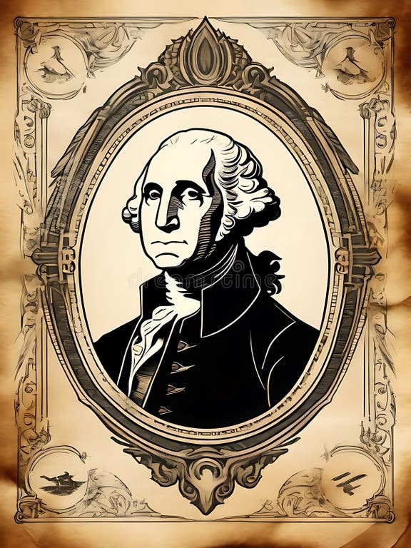 Benjamin Franklin Portrait Illustration Paper Scroll Stock Illustration ...