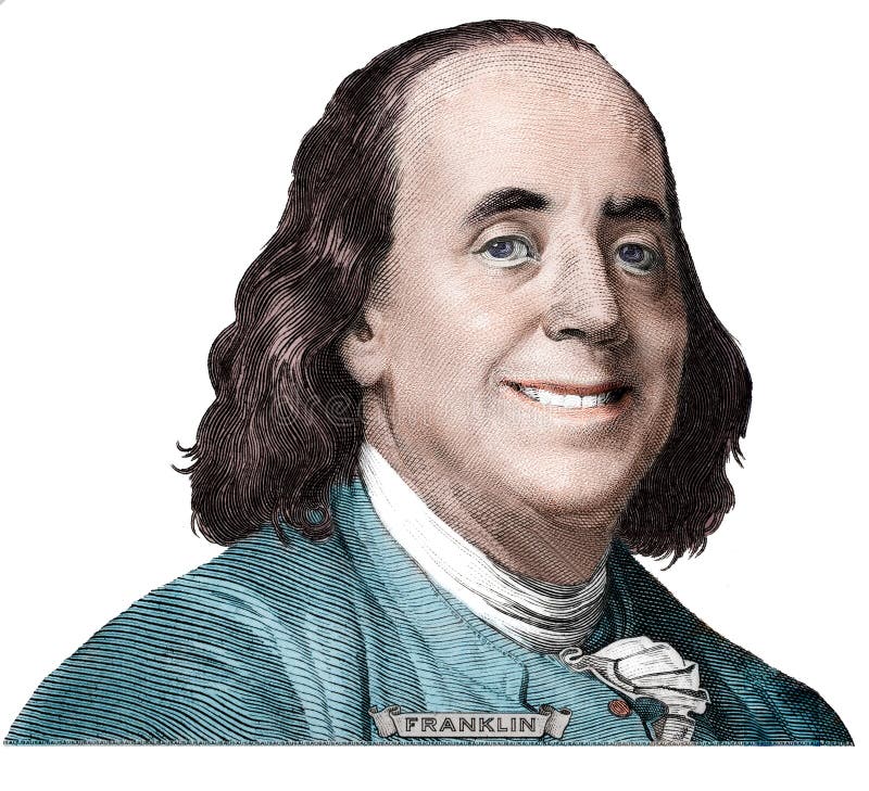 Benjamin Franklin Smiling on 100 Dollar Banknote Stock Photo - Image of ...