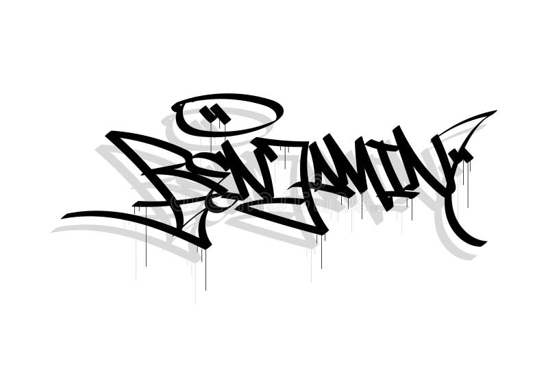 BENJAMIN Word Graffiti Tag Style Stock Vector - Illustration of urban ...