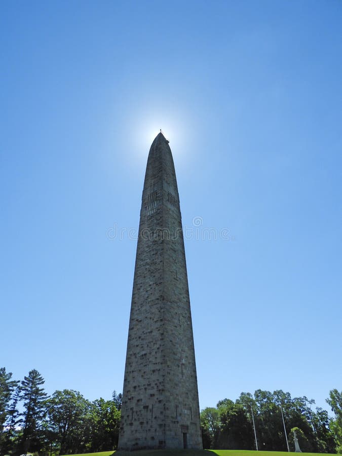 Bennington Vermont Stone Battle Tower with Sun Silhouette Stock Photo ...