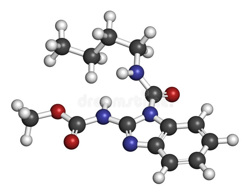 Benomyl Fungicide Molecule. 3D Rendering Stock Illustration ...