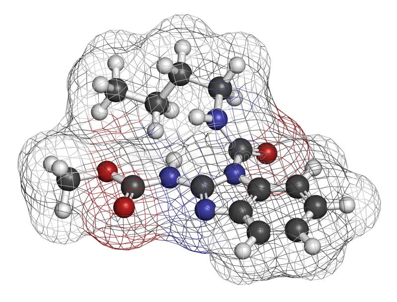 Benomyl Fungicide Molecule. 3D Rendering Stock Illustration ...