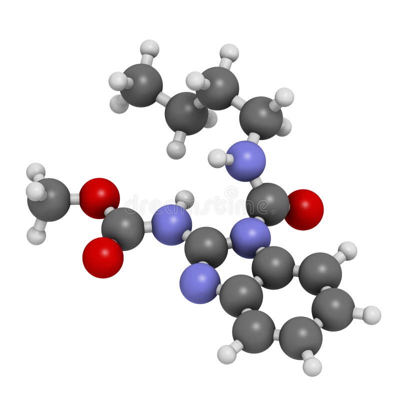 Benomyl Fungicide Molecule. 3D Rendering Stock Illustration ...