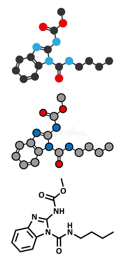 Benomyl Fungicide Molecule. 3D Rendering Stock Illustration ...