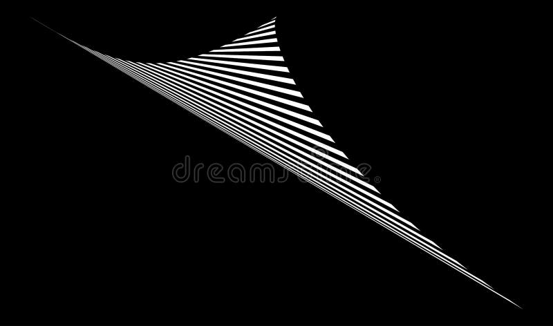 Bent Abstract Curved Lines, Stripes Element Stock Vector - Illustration ...