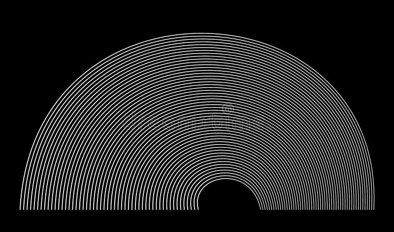 Bent Abstract Curved Lines, Stripes Element Stock Vector - Illustration ...