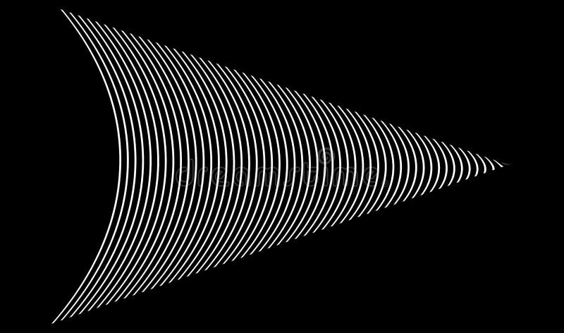 Bent Abstract Curved Lines, Stripes Element Stock Vector - Illustration ...