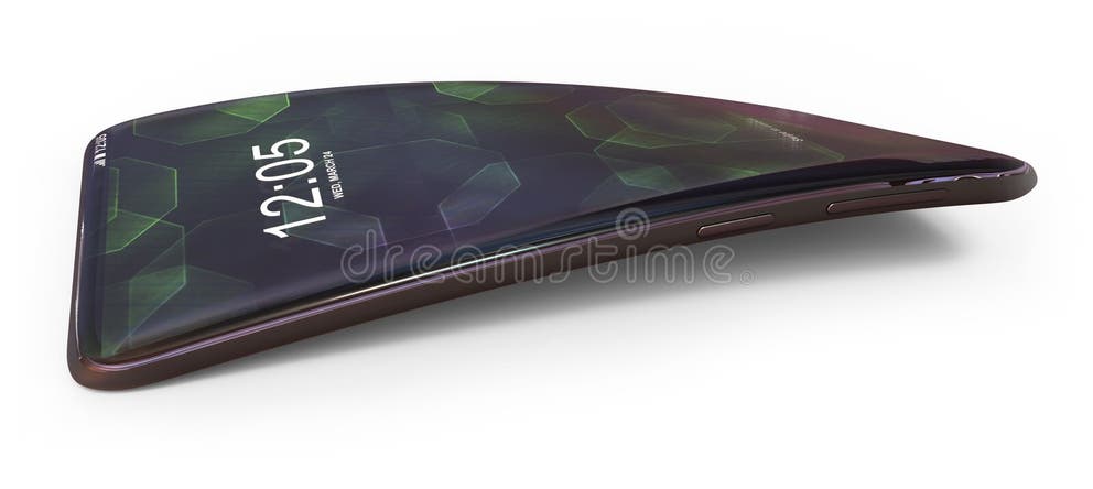 Bent generic smartphone stock illustration. Illustration of back ...