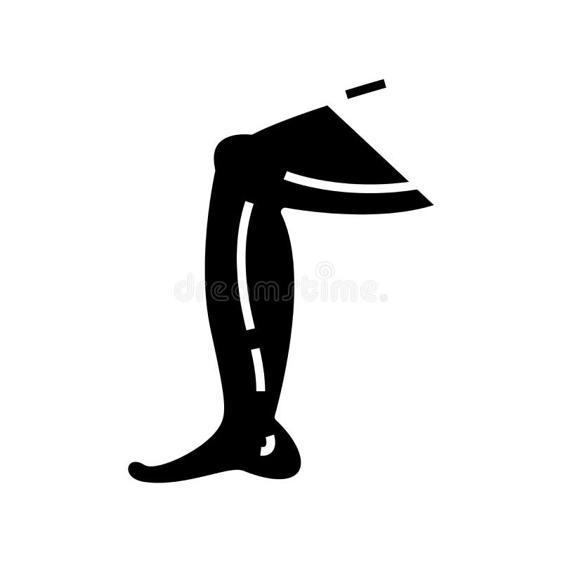 Bent Leg Black Icon, Concept Illustration, Vector Flat Symbol, Glyph ...