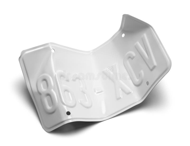 Bent License Plate stock image. Image of cruched, american - 195093531