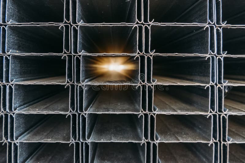 Bent Metal Profile Channel Package Stock Photo - Image of duct, group ...