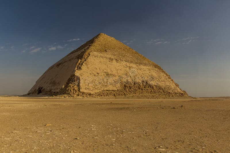 Bent Pyramid in Dahshur, Egy Stock Photo - Image of necropolis, pyramid ...