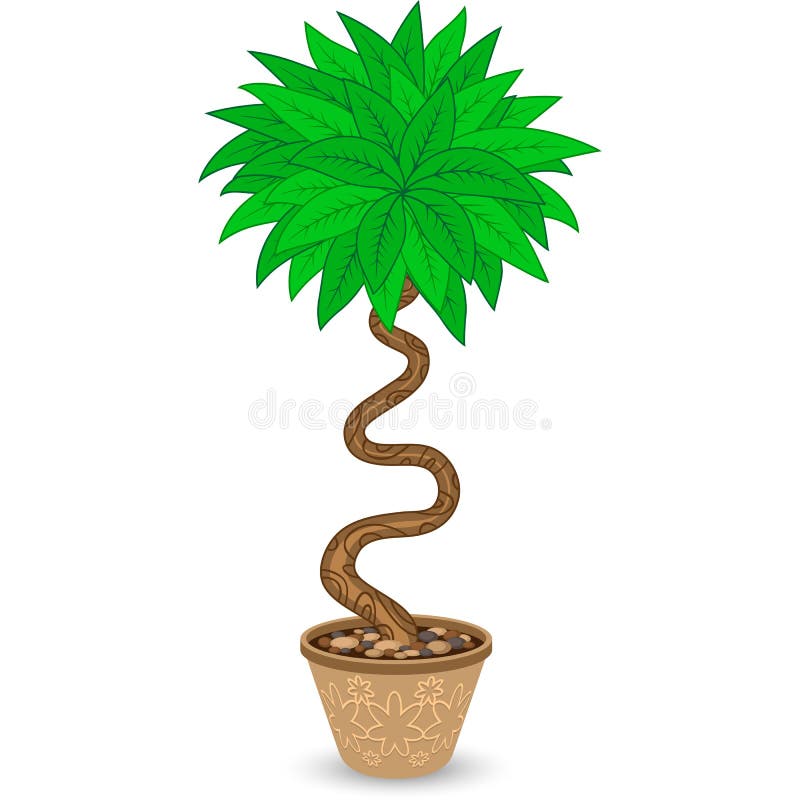 Bent Tree Digital Painting stock illustration. Illustration of graphic ...