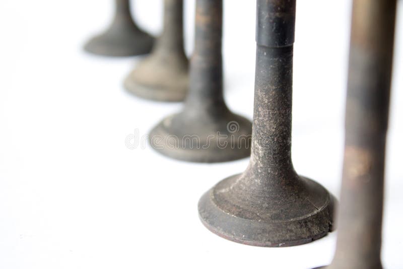 Bent Valves on White Background Stock Photo - Image of industry, inside ...