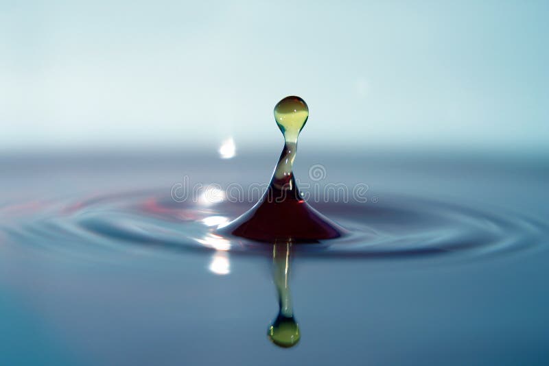 Bent Water Drop stock image. Image of reflect, fluid, multicolor - 617053