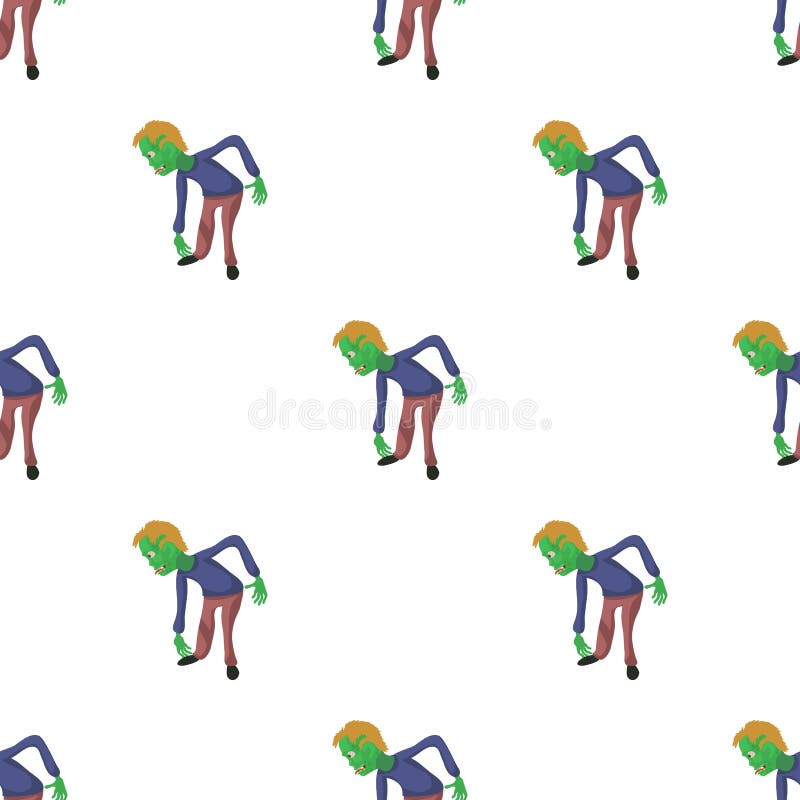Bent Zombie Pattern Seamless Vector Stock Vector - Illustration of ...