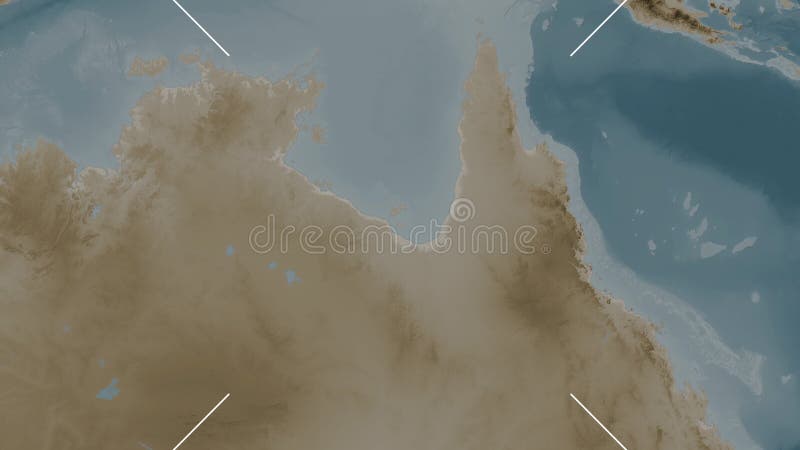 Bentinck Island in the Arafura Sea. Sepia Map. Slide Stock Video ...