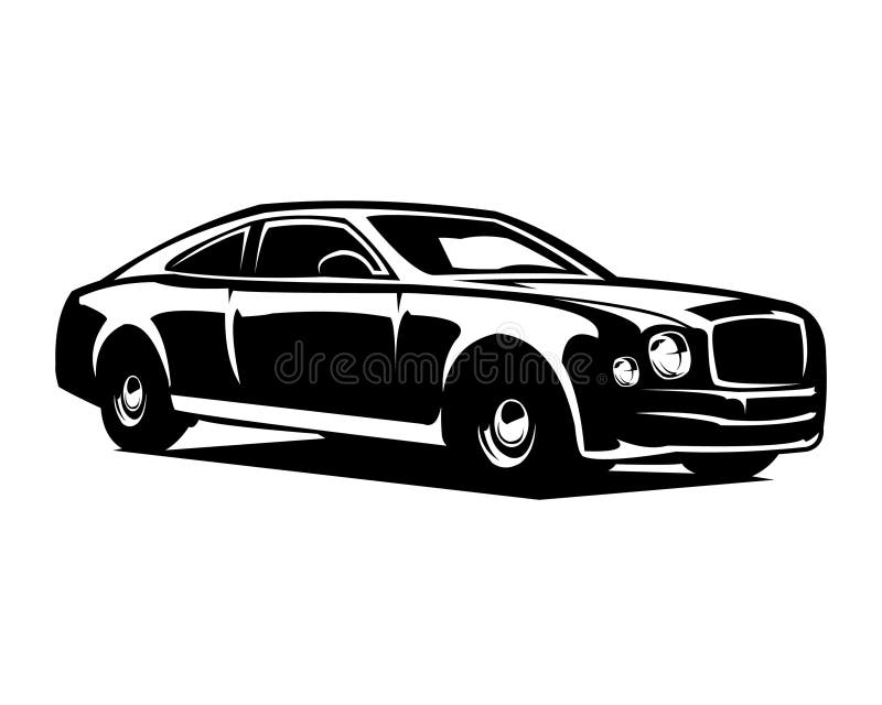 Bentley Mulsanne Car Logo. Front View with Stylish, Legend Car Vector ...