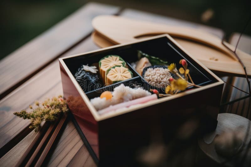 A Bento Box Filled with Different Types of Food. AI Generative Image ...
