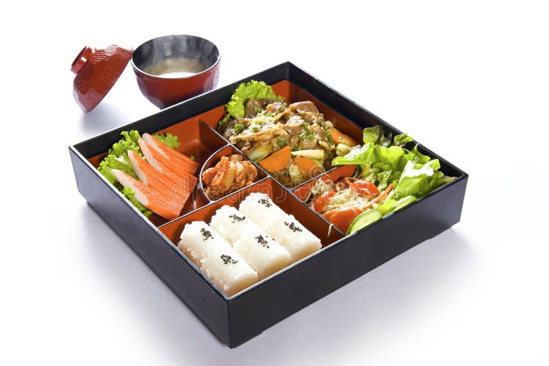612 Japanese Meal Box Bento Isolated White Background Stock Photos ...
