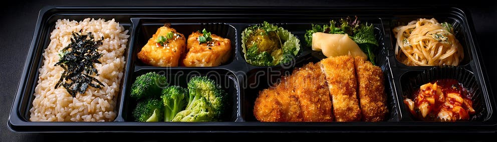 Bento Box in a Studio Setting, Soft Lighting, Food Concept Stock ...