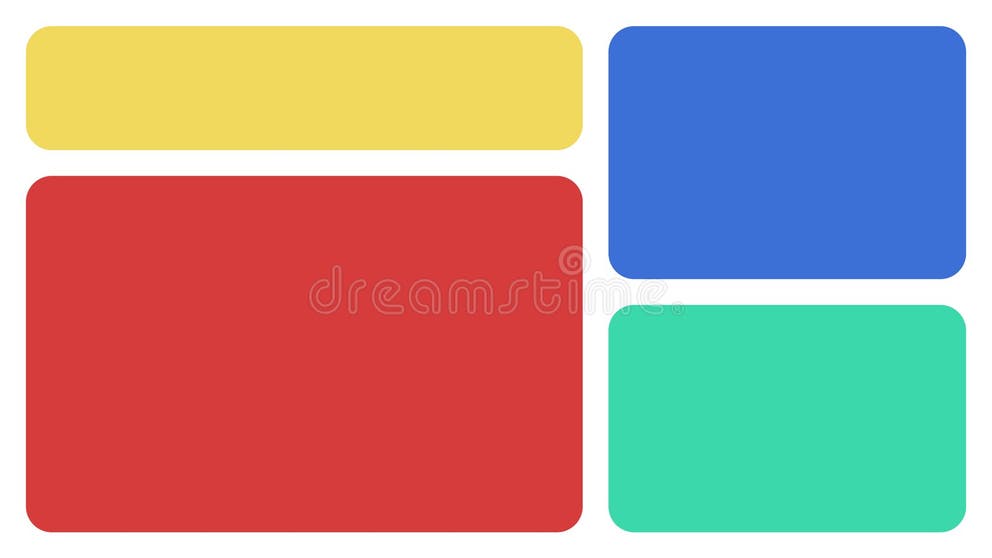 Trending Bento Box or Bento Grid UI UX Template. Horizontal Landscape ...