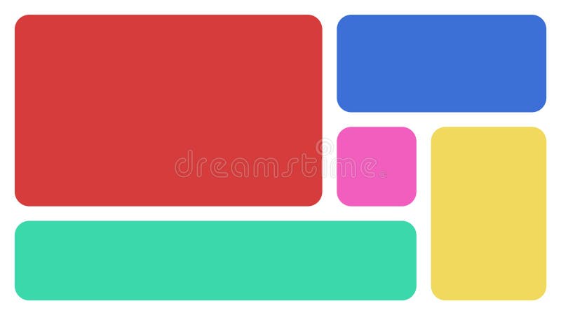 Trending Bento Box or Bento Grid UI UX Template. Horizontal Landscape ...