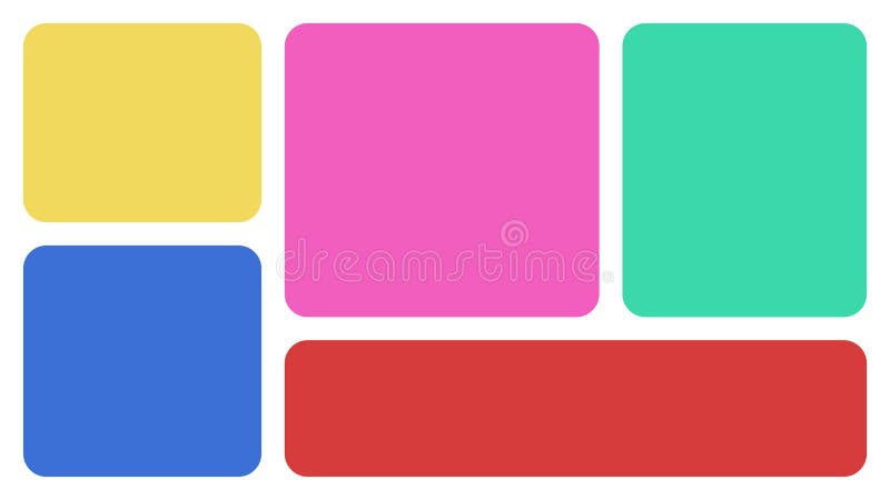 Trending Bento Box or Bento Grid UI UX Template. Horizontal Landscape ...