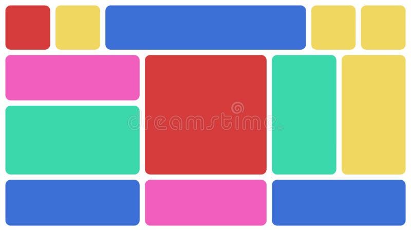 Trending Bento Box or Bento Grid UI UX Template. Horizontal Landscape ...