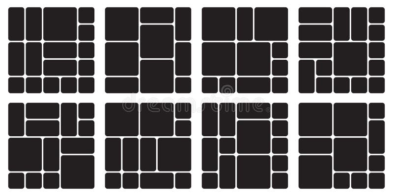 Bento Grid Vector Layout Set Stock Illustrations – 228 Bento Grid ...