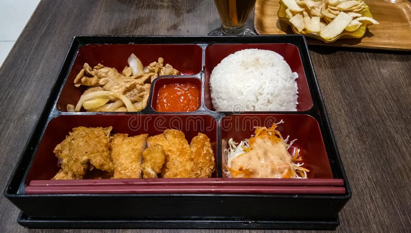 Bento rice for dinner stock photo. Image of bento, rice - 169244850