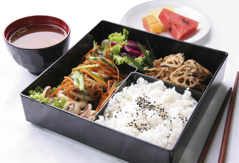 Bento set stock photo. Image of asian, salmon, plate - 45602958