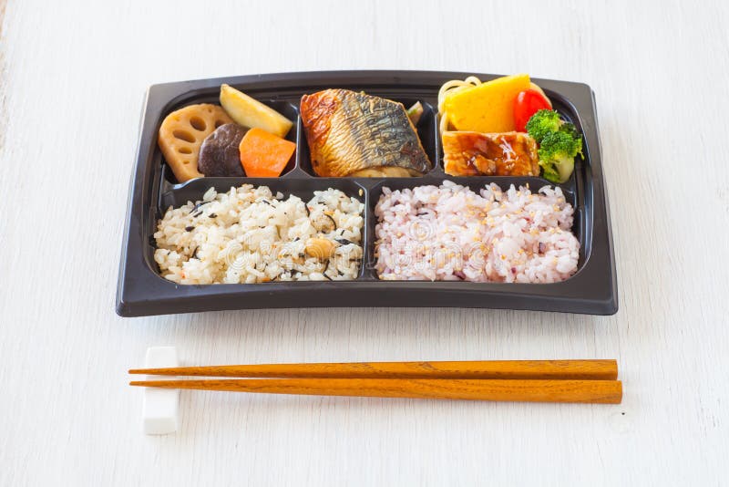 Bento, Single Portion Takeout Stock Photo - Image of japanese ...