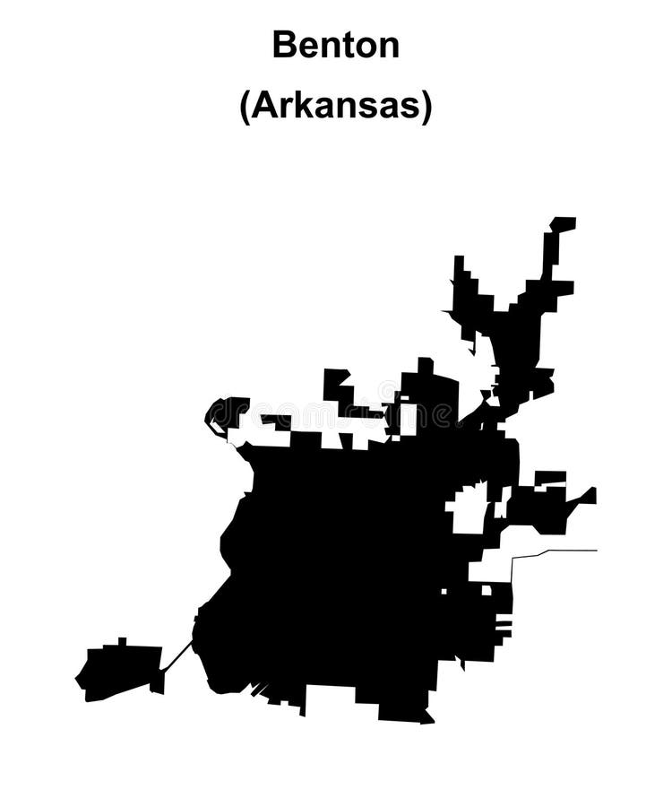 Benton outline map stock vector. Illustration of outline - 357149274