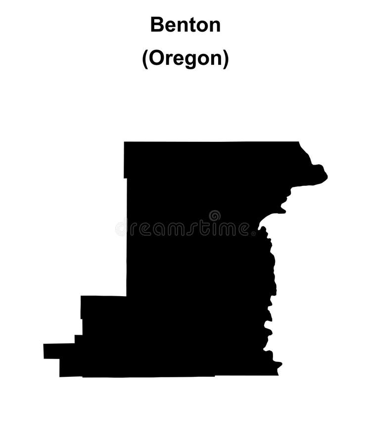 Benton outline map stock vector. Illustration of blank - 361753572