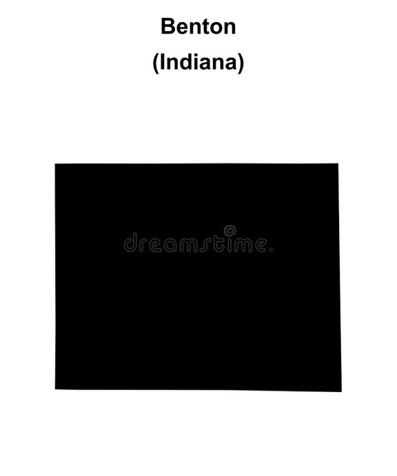 Benton outline map stock vector. Illustration of blank - 361546079