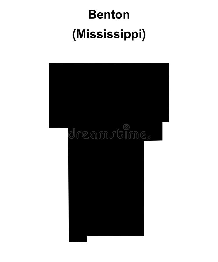Benton outline map stock vector. Illustration of outline - 361719672