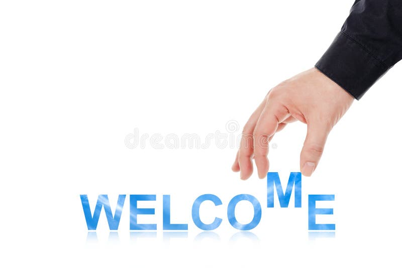 Benvenuto fotografia stock. Immagine di ricezione, compiaciuto - 92117736