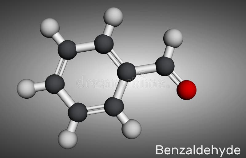 Benzaldehyde, Benzoic Aldehyde Molecule. it is Simplest Aromatic ...