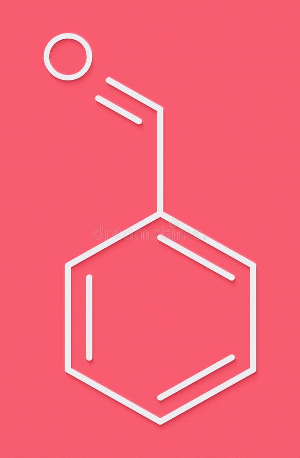 Benzaldehyde Bitter Almond Odor Molecule. Skeletal Formula. Stock ... Benzaldehyde Bitter Almond Odor Molecule. Skeletal Formula. Stock ...