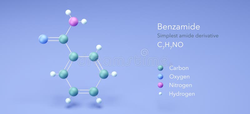 Benzamide Molecule, Molecular Structures, Amide Derivative, 3d Model ...