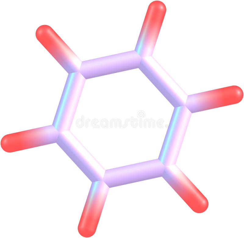 Moleculaire Structuur Van De Benzeenorganische Chemische Verbinding ...