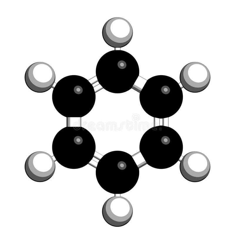 Benzene Aromatic Hydrocarbon Molecule. Important in Petrochemistry ...